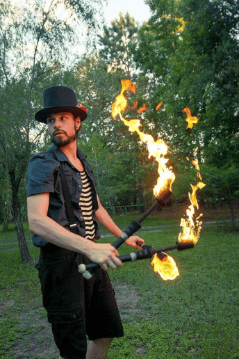 fire juggler circus